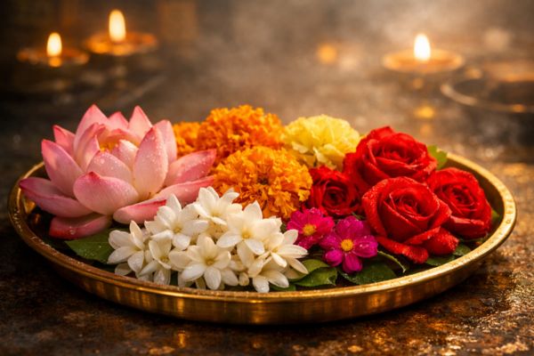 Flowers in Puja: Meaning, Types, Ritual Use, and Significance
