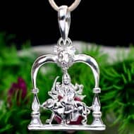 Durga Locket in pure silver - Design XVIII